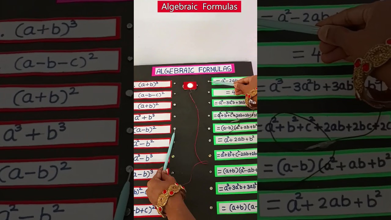 algebraic expressions working model with led lights - shorts | howtofunda