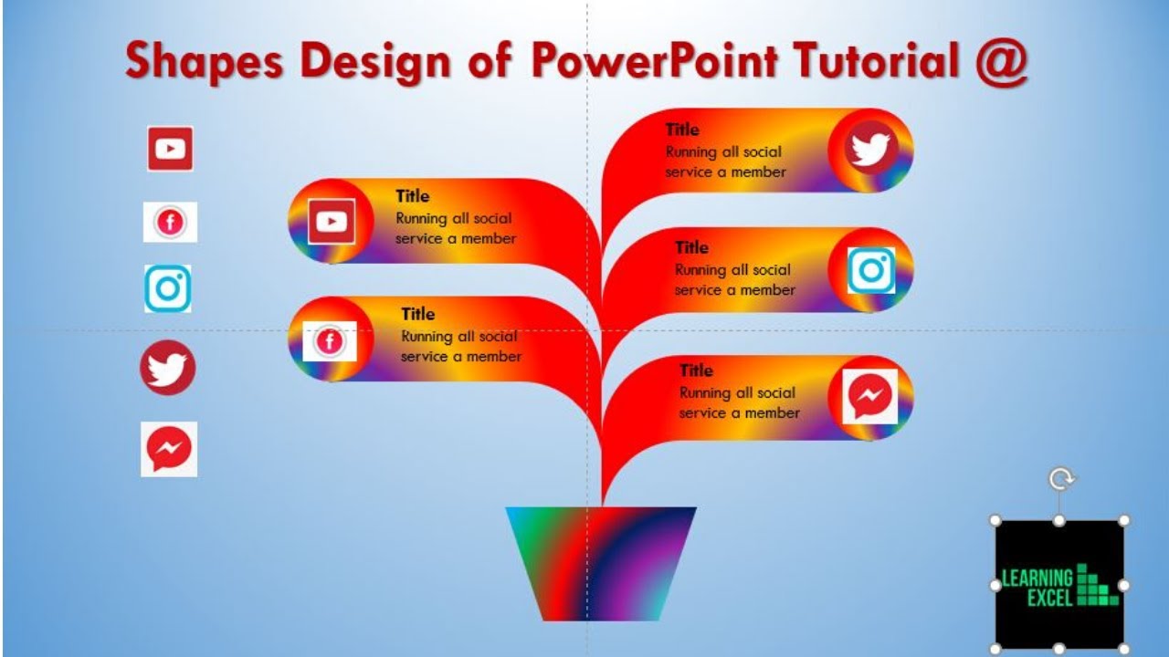 Create Five step tree Shapes Design| PowerPoint Shapes Design tutorial| PowerPoint Advance Tutorial