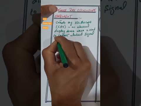 what is cathode ray oscilloscope(CRO) |uses of CRO #basicelectronic #class10 #physics