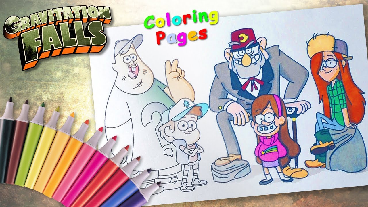 Gravity Falls characters Coloring Book #forkids #GravityFalls #Colouring