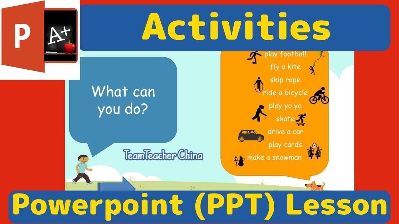 Activities & Can/Can't TEFL Powerpoint Lesson Plan | Classroom PPT Games
