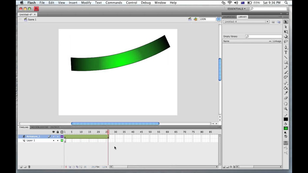 Adobe Flash Bone Tool introductory tutorial