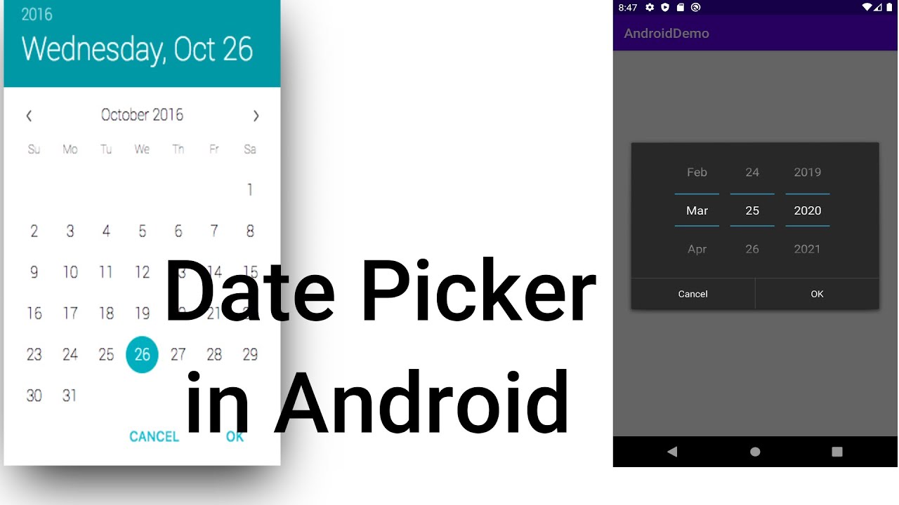 DatePicker in Android same as IOS - How can change theme of calendar. | English