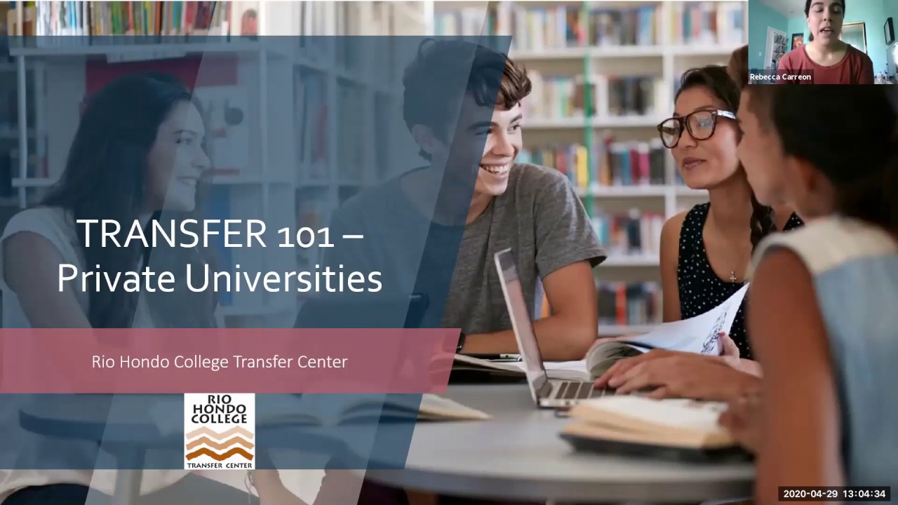 Transfer 101-Private Universities Workshop