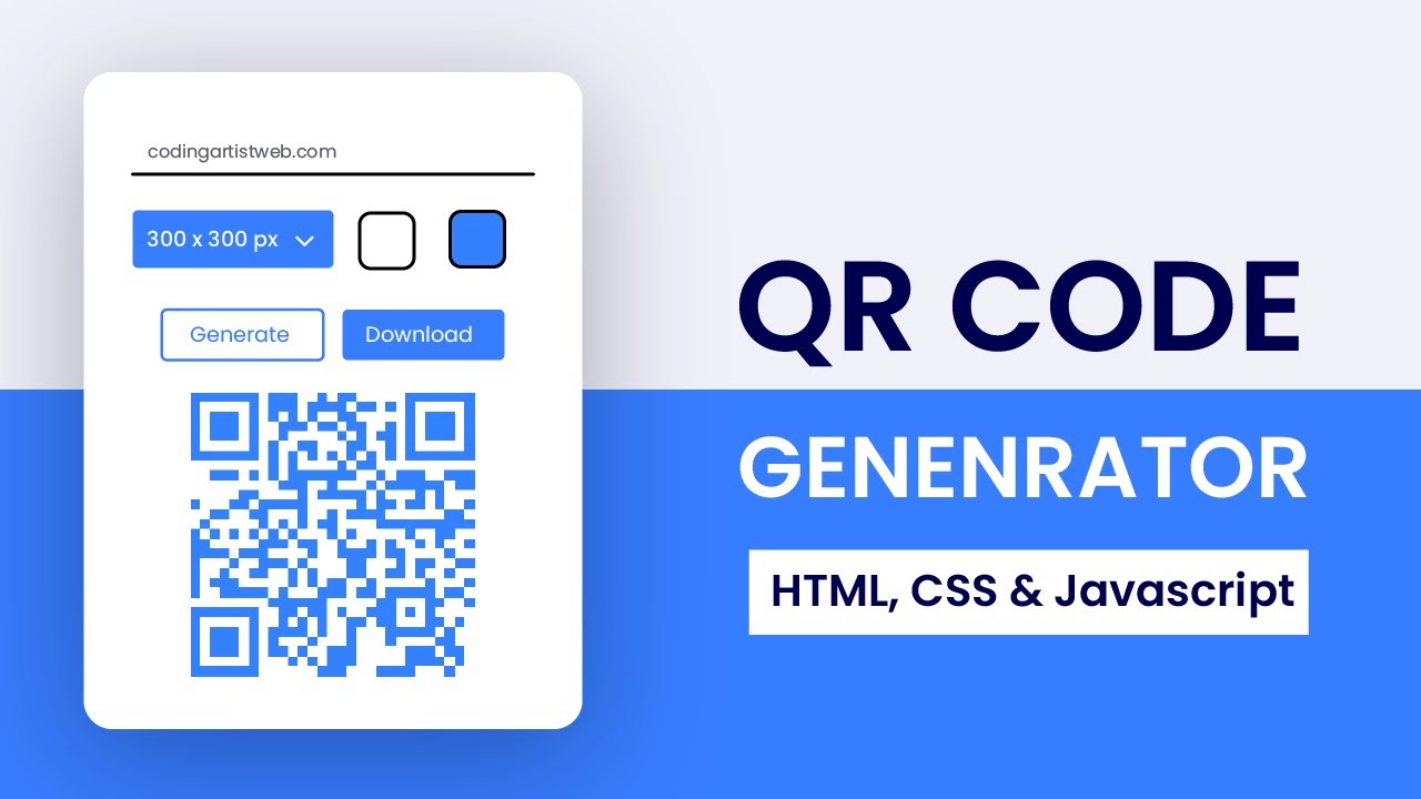 QR Code Generator | Javascript Project With Source Code