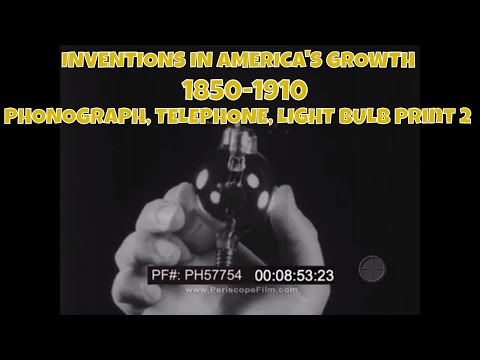 INVENTIONS IN AMERICA'S GROWTH 1850-1910 PHONOGRAPH, TELEPHONE, LIGHT BULB Print 2 PH57754