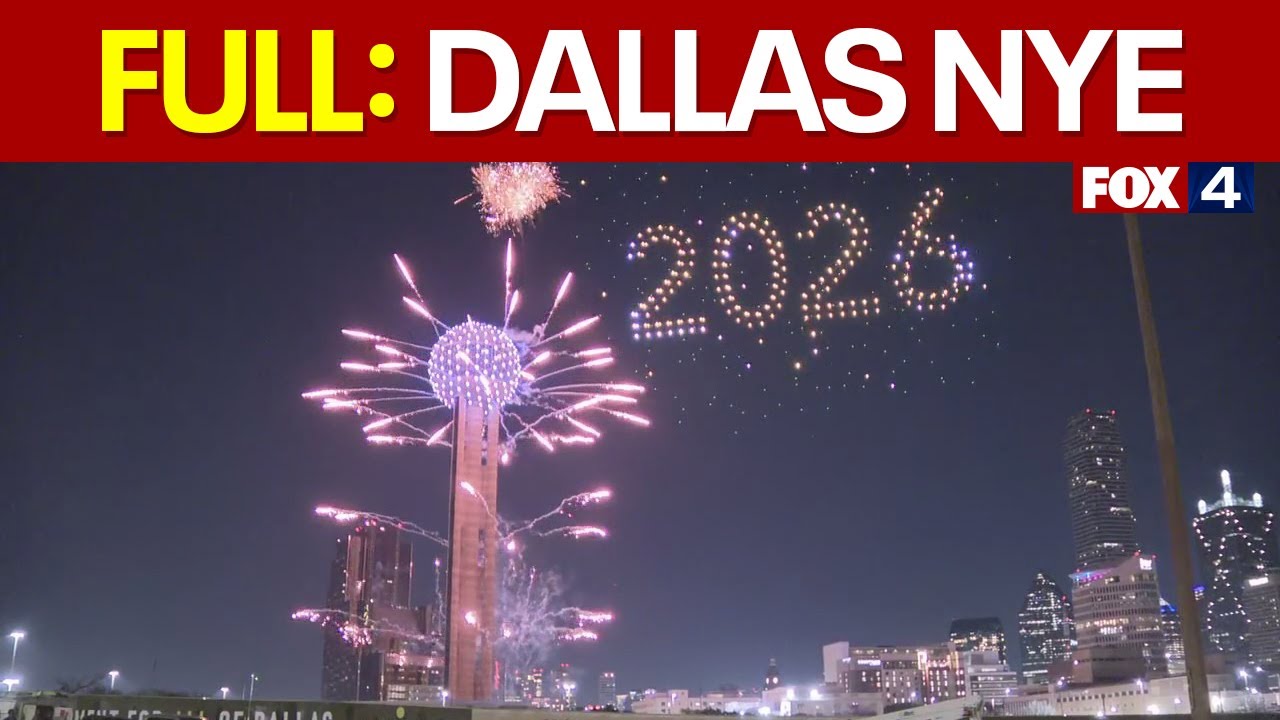 Dallas NYE 2026 fireworks, drone show: FULL