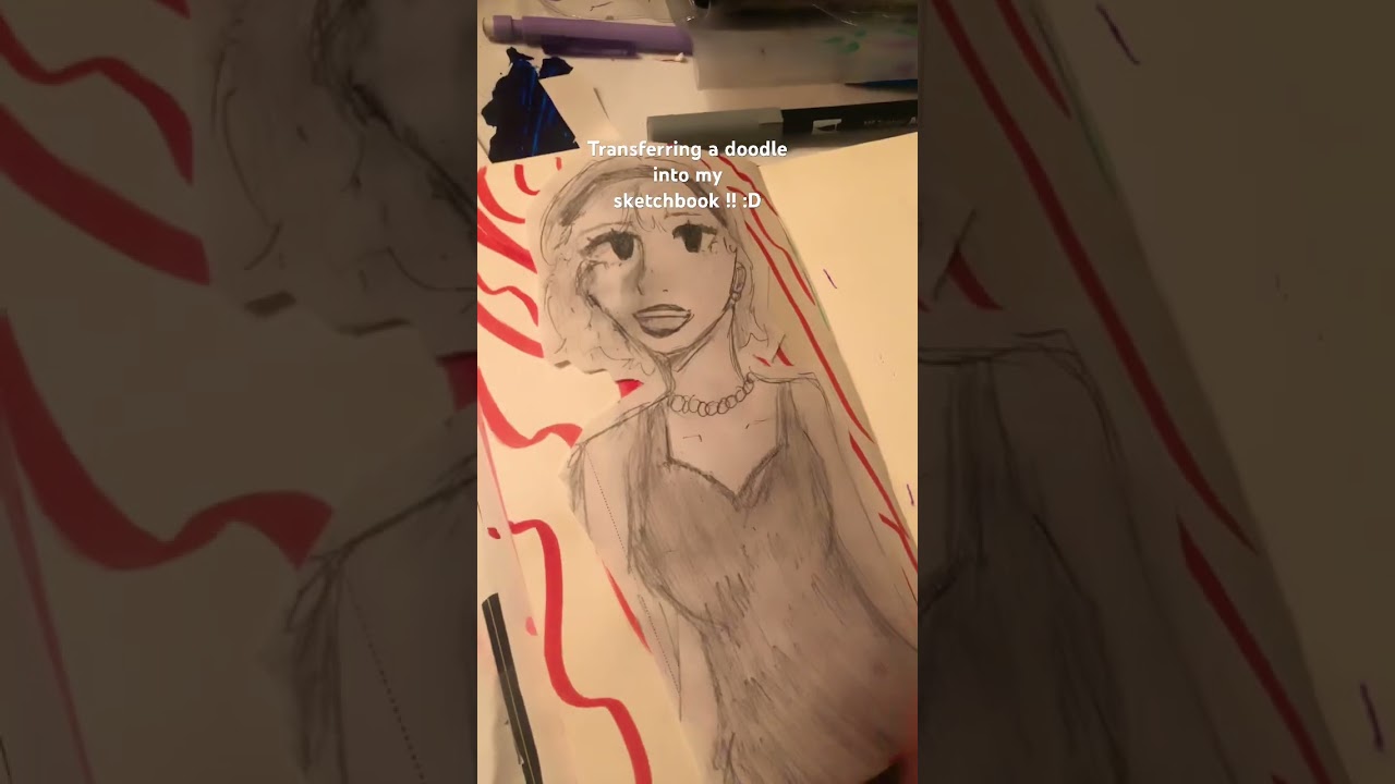Transfer a sketch with me!! #wrt #drawing #shorts #fyp #sketchbook #trending #viral #clairo #song