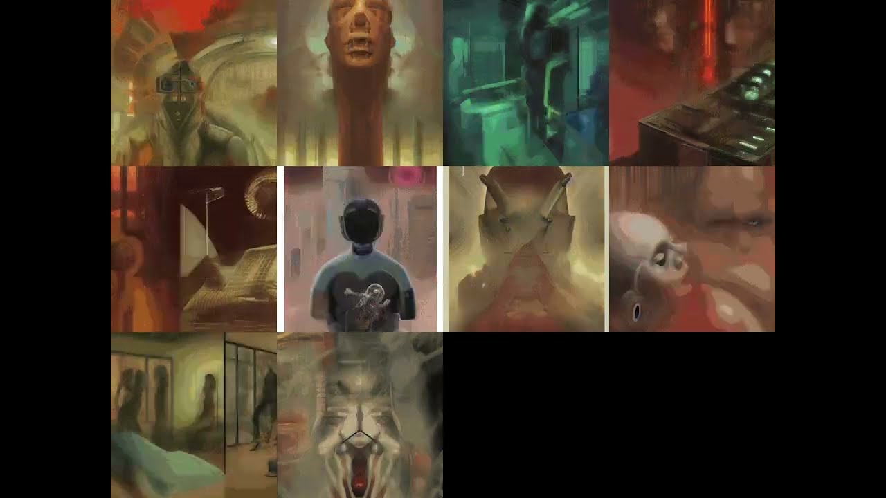 Stable Diffusion 10 seed grid animation steps 1-80