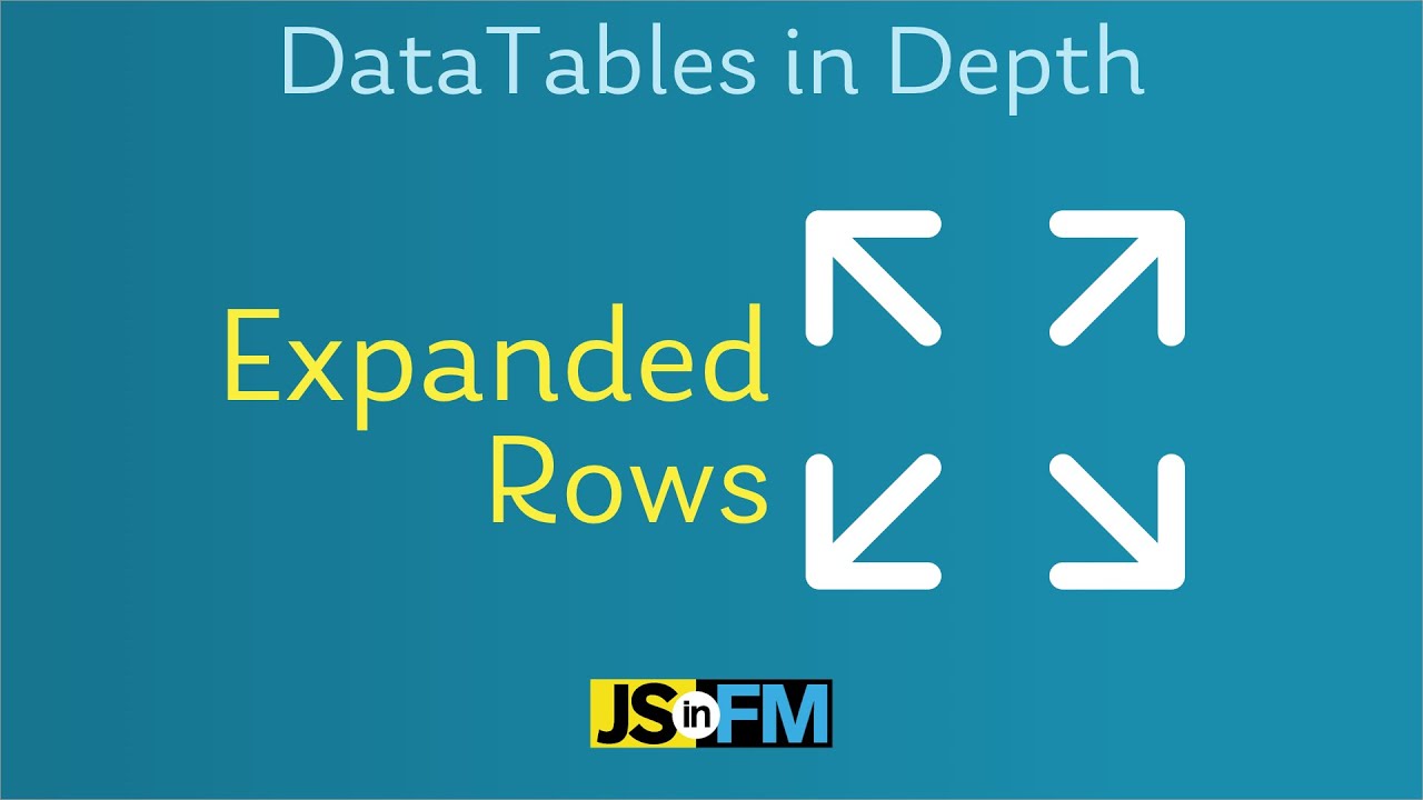 DataTables Module: Expanded Rows