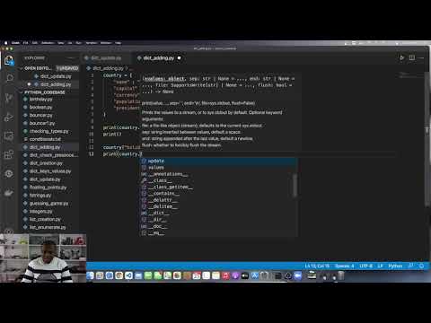 Python Programming 101 : Adding New Items To Dictionaries
