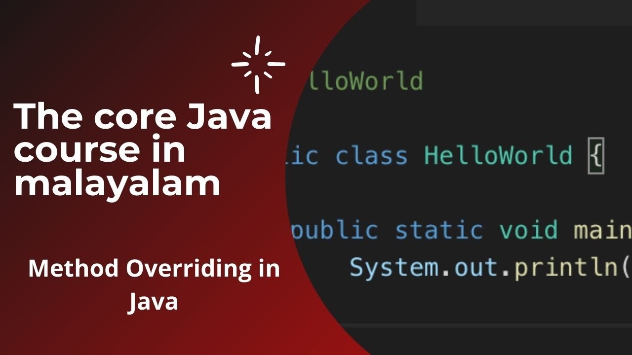 Java Method Overriding in Malayalam | Java programming in Malayalam |Core Java tutorial in Malayalam
