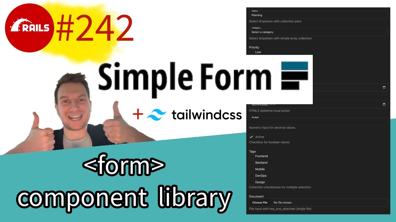 Gem SimpleForm - the ultimate component library for Ruby on Rails forms. Episode 242