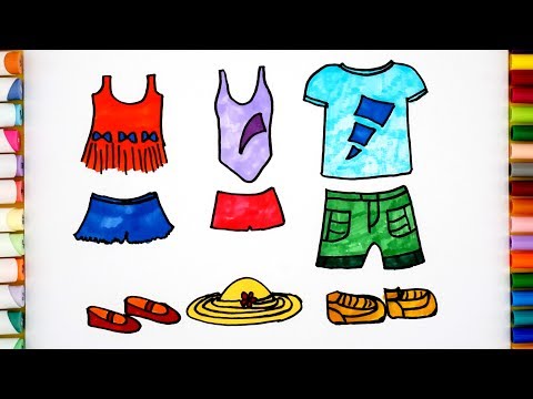 How To Draw Clothes Easy step-by-step - Coloring Lessons For Kids