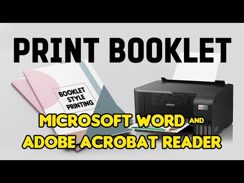 How to Print Booklet Style | Microsoft Word | Adobe Reader | Tutorial