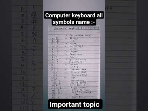#Computer keyboard all symbols name ! #computer #shortcut #viralshorts