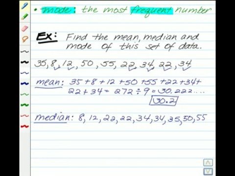 Mean, Median, and Mode