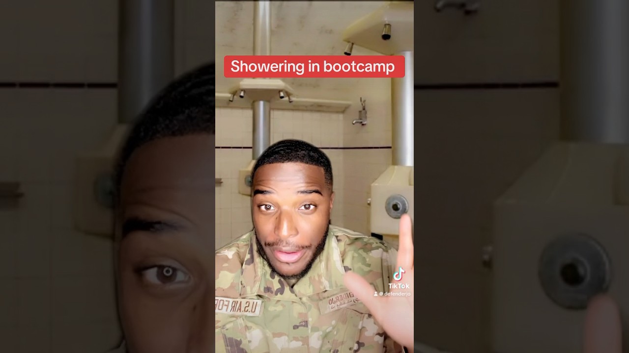 Showering in Bootcamp #shorts #military