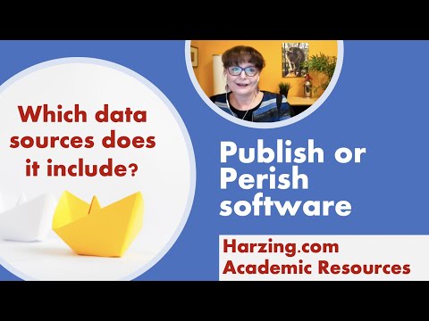 Which data sources can Publish or Perish search?
