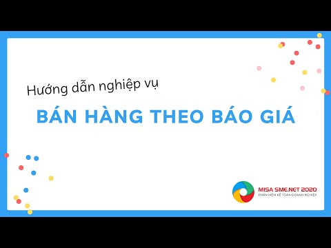 Bán hàng theo báo giá | MISA SME.NET 2020