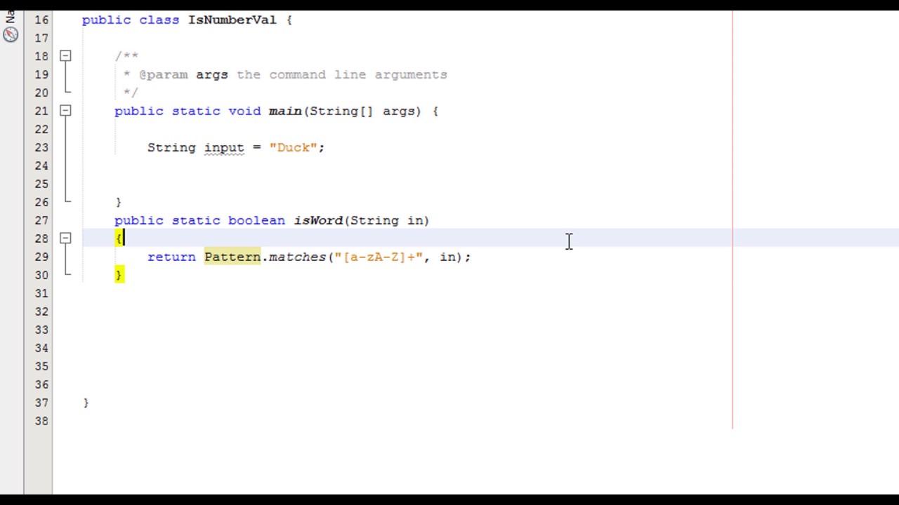 Java Validation: Validating a Name