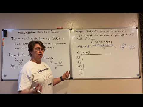 Mean Absolute Deviation Example