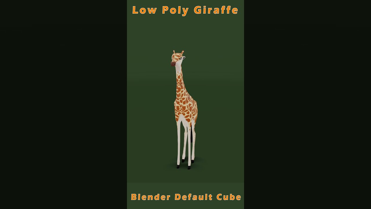 Low Poly Giraffe 3D model