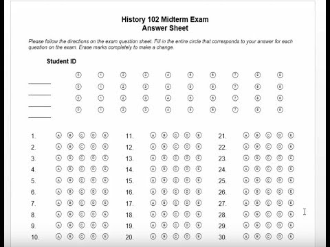 How to Create a Multiple Choice Test Answer Sheet In Word for Remark Office OMR