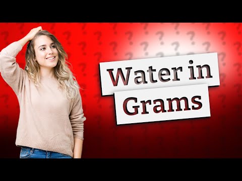 Can you weigh water in grams?