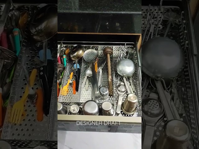 Modular Kitchen And Cutlery Basket - Steelwood Perforated Cutlery ...