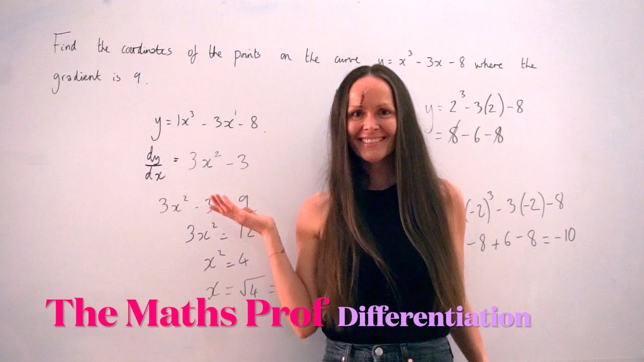 The Maths Prof: Finding Coordinates From Gradient (Differentiation)