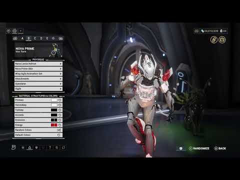 warframe NOVA PRIME 2nd skin fashionframe with details