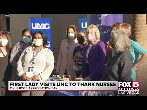 First Lady visits Las Vegas nurses at UMC