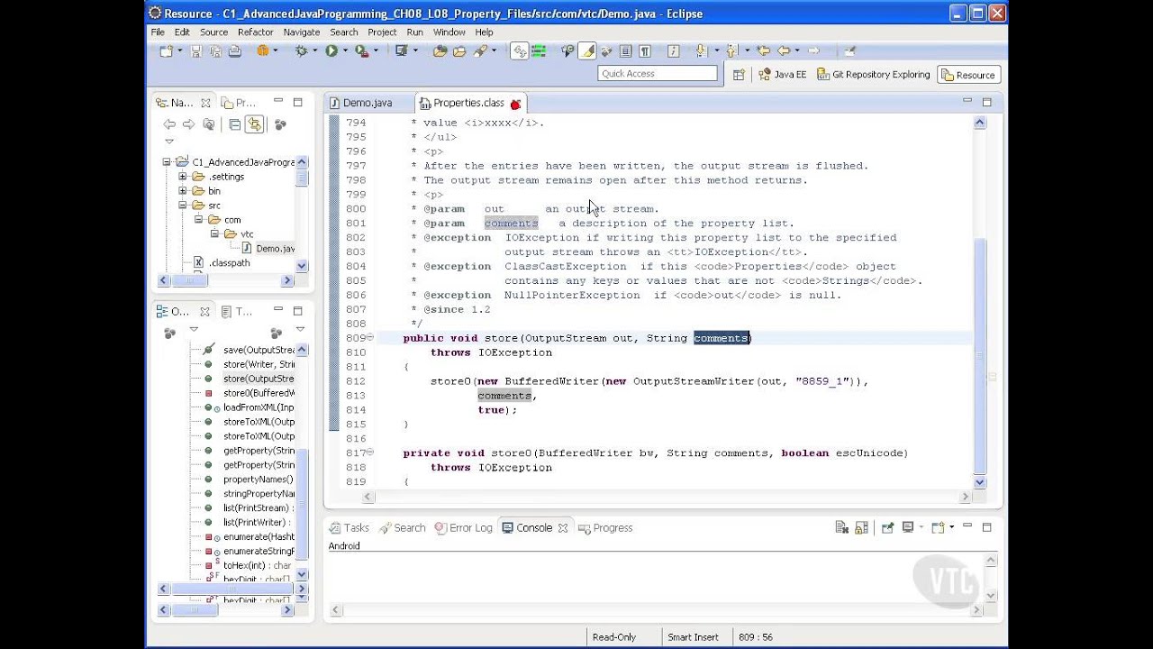 VTC Player   Advanced Java Programming Java SE 7, Property Files