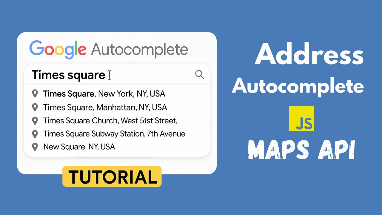 Google Maps Place Autocomplete API Tutorial – Plain HTML & JavaScript Example