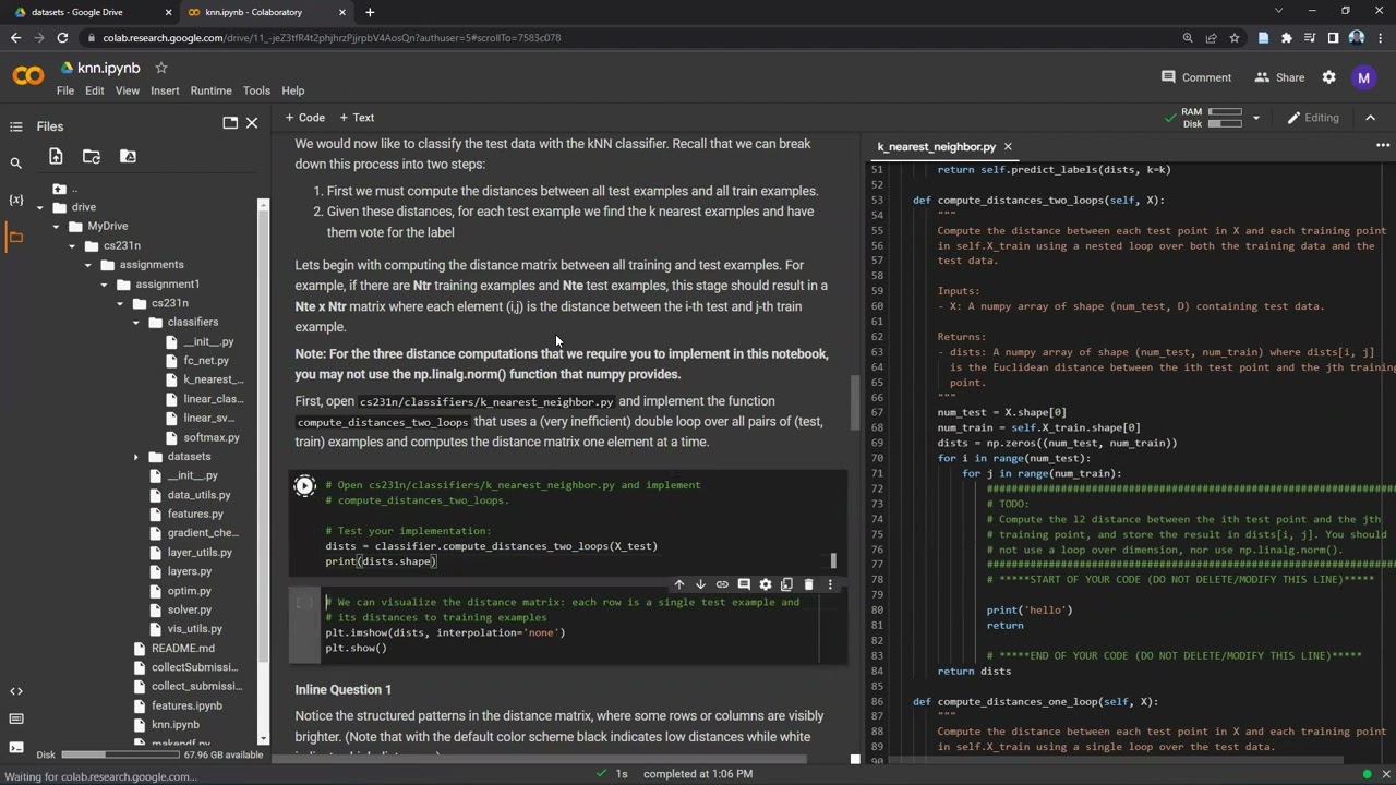 CS231N Google Colab Assignment Workflow Tutorial