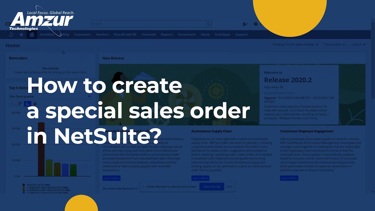 How to create a special sales order in NetSuite? | Amzur NetSuite Solutions