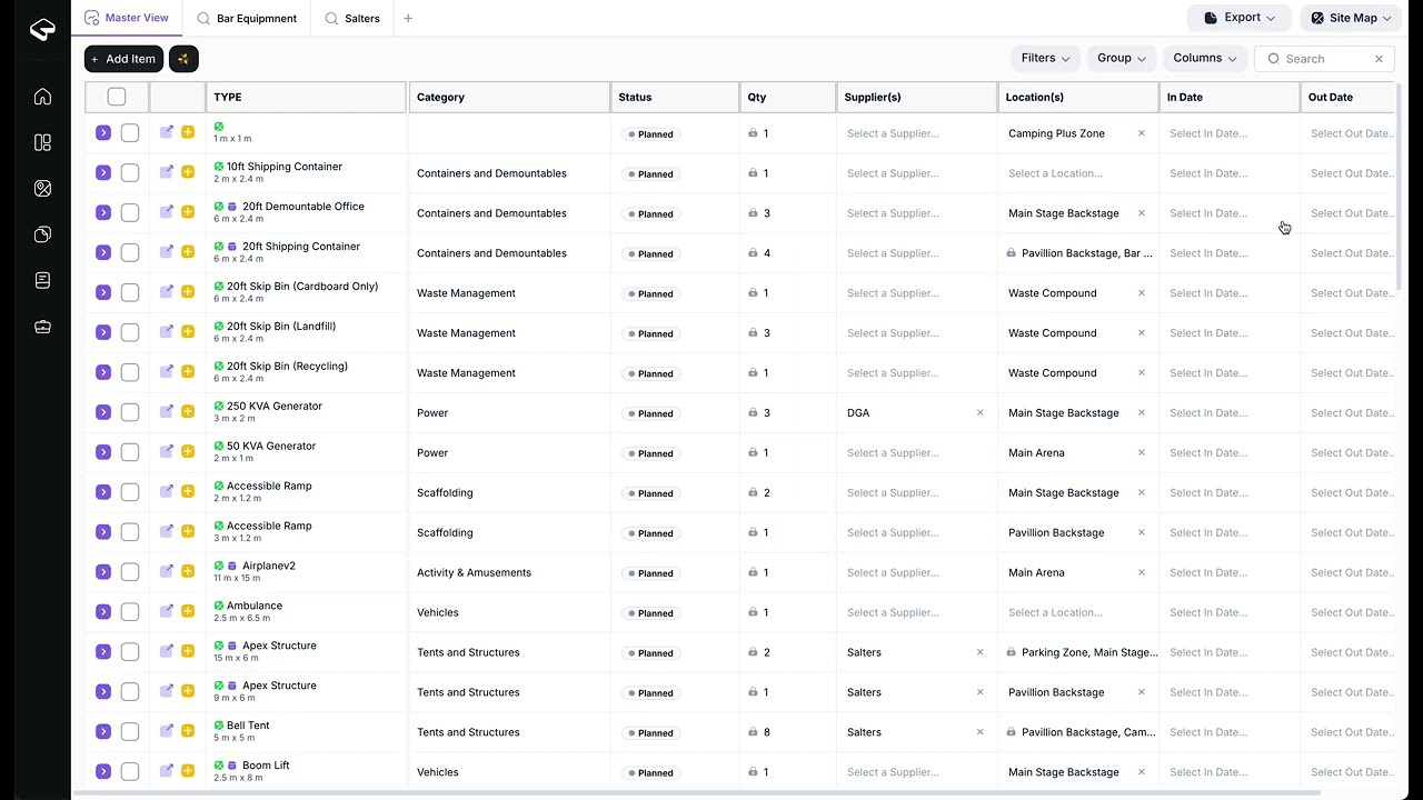 Editing & Viewing Equipment Details