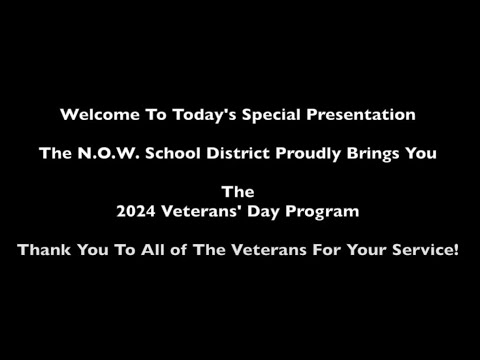 2024 N O W Brookwood High School Veterans' Day Program