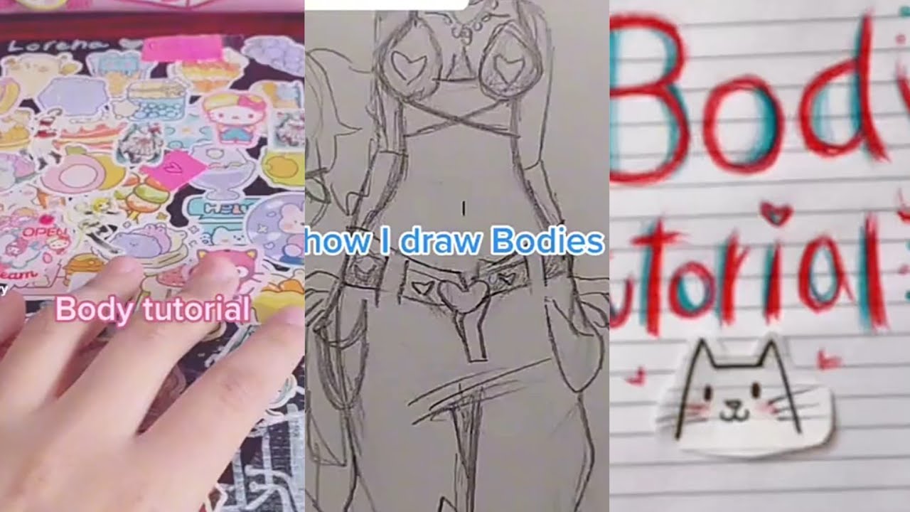 TikTok Body Tutorial Drawings