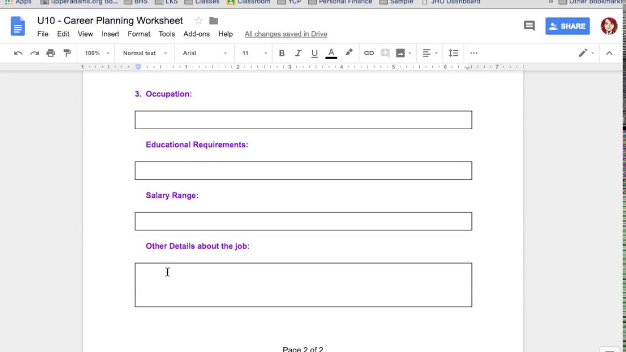 U10 - Career Planning Worksheet Instructions Video