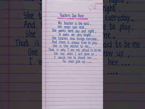 Teachers Day Poem In English/Poem On Teachers Day/Teachers Day Par Poem #teachersday #poem