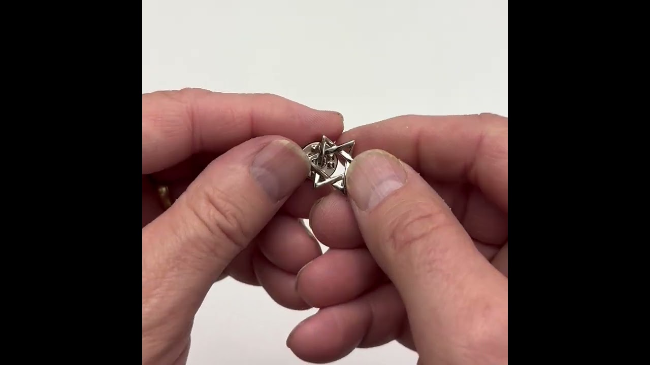 Star of David Lapel Pin Silver Cut Out Design Enamel Pin #starofdavid #lapelpin #enamelpins #jewelry