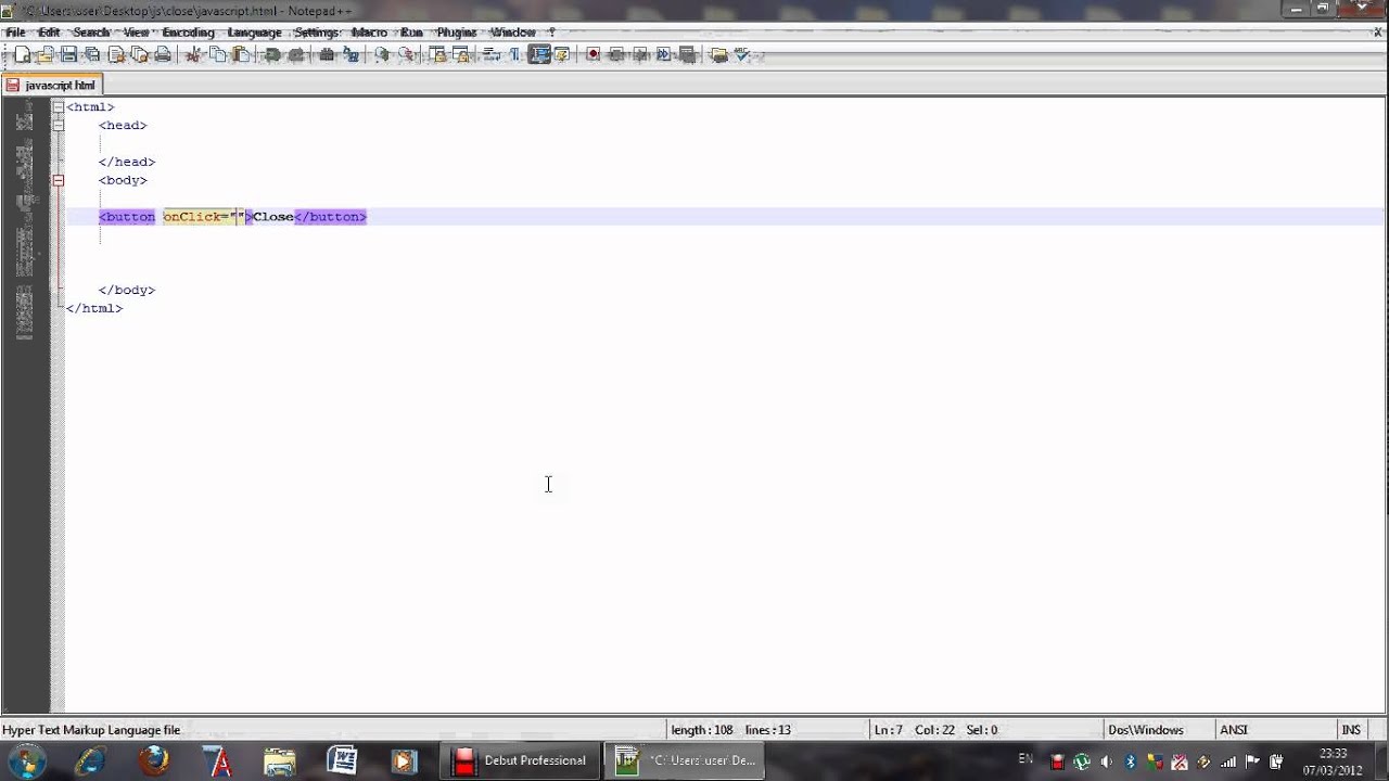 JavaScript tutorial close - function