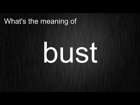 What's the meaning of "bust", How to pronounce bust?