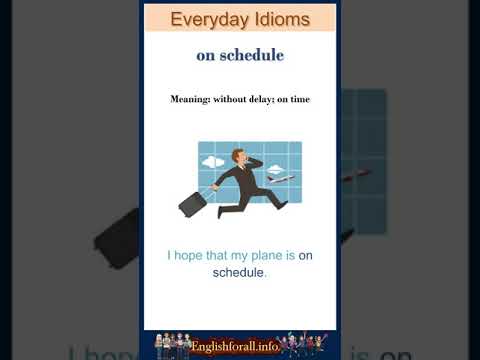On schedule meaning | on schedule sentences | Common English Idioms #shorts