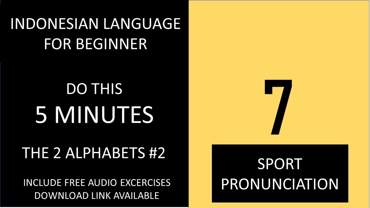 Learn Indonesian language : EPISODE 7