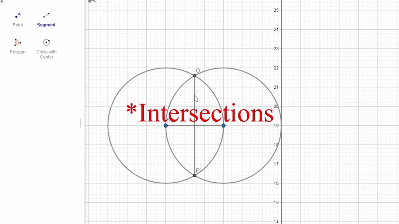 How to quickly construct  a perpendicular Bisector on GeoGebra
