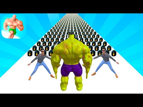 Muscle Rush -THE INCREDIBLE HULK Smash Running Game Mobile Gameplay LEVEL 78-98 UPDATE CHARACTER !!