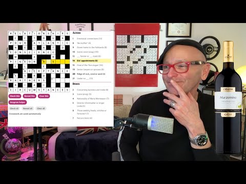 Yank Solving the Monday Guardian Quick Crossword! Let's WINE DOWN on a 2021 Marzemino Trentino!π·